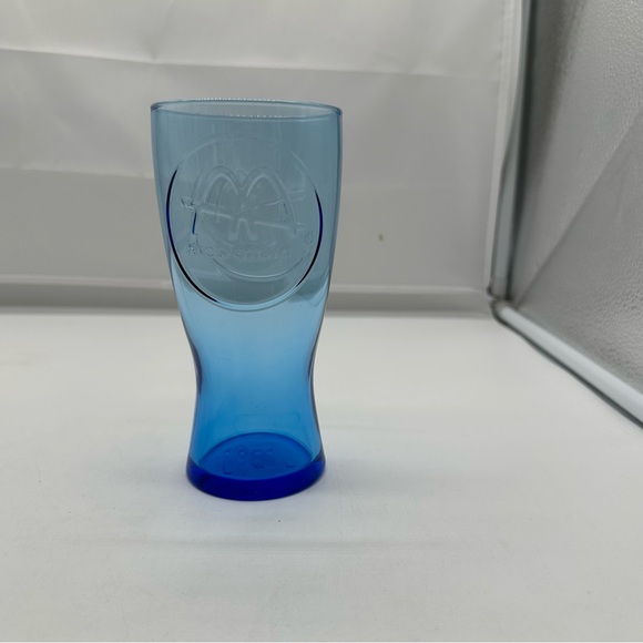 Coca Cola | Dining | Coca Cola Flat Tumbler Blue Glass Mcdonalds | Poshmark